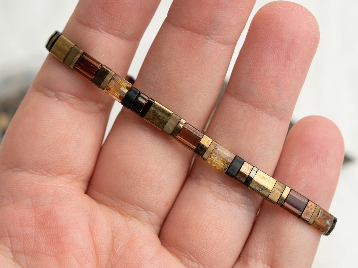 Tila Bead Custom Mix Warm and Cozy Flat Tile Beads 10g | Etsy