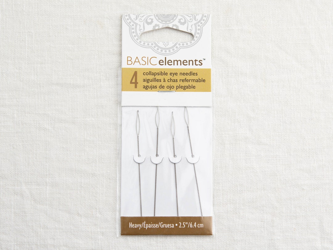 Basic Elements Needles - Heavy Weight Collapsible Eye Needles - 4 Pack ...