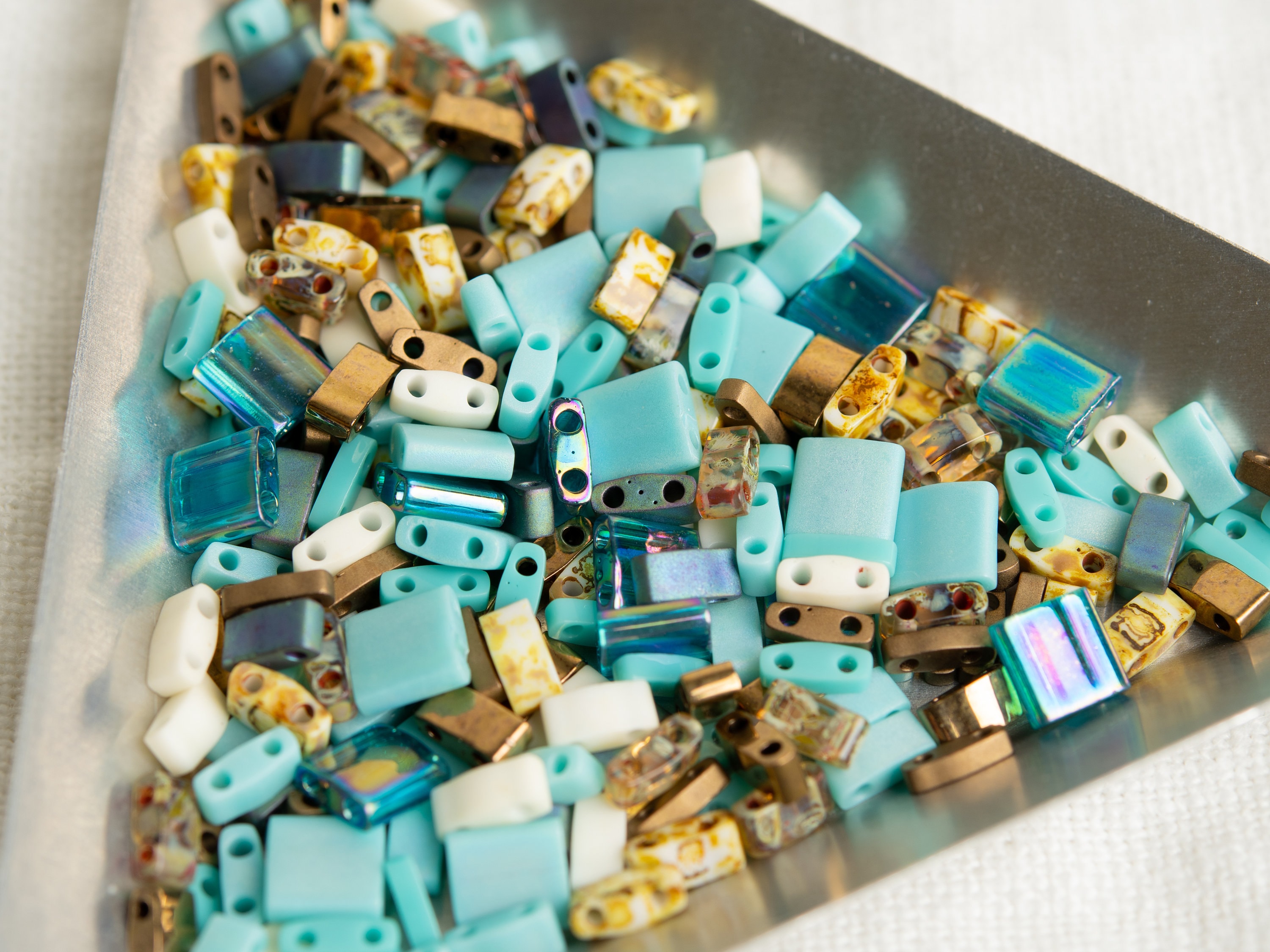 Tila Bead Custom Mix Pebble Beach Flat Tile Beads 10g Bead - Etsy