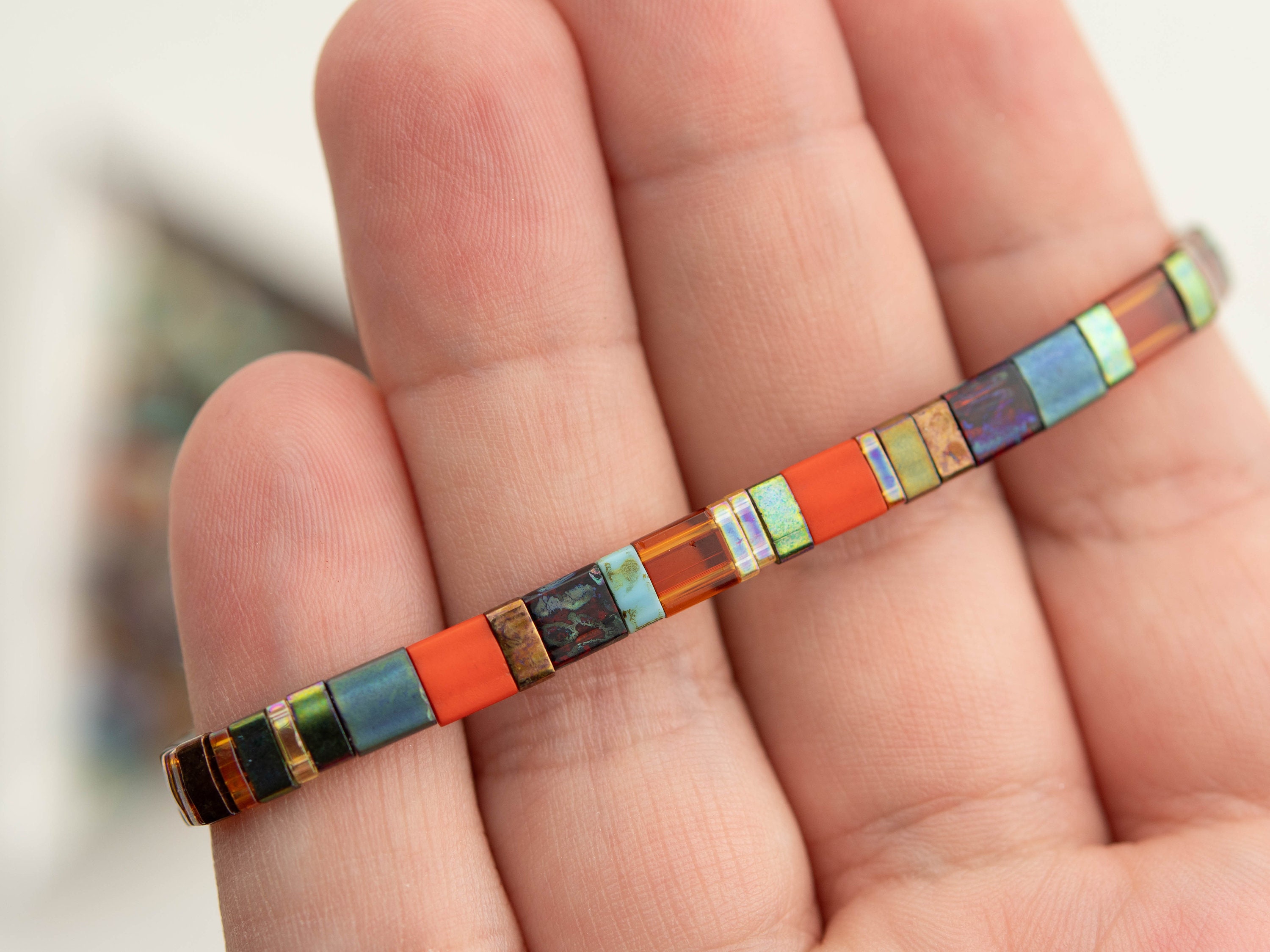 Tila Bead Custom Mix - Patina Flat Tile Beads - 12g Bead Mix - Etsy