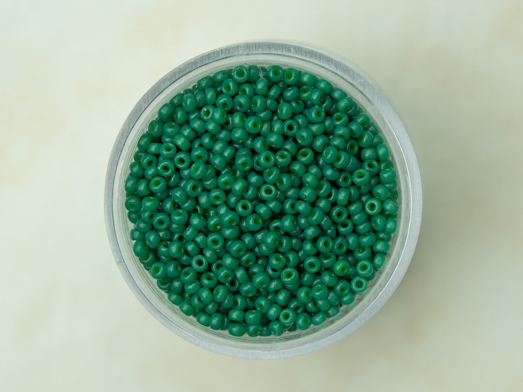 Miyuki 11/0 Round Seed Beads - Duracoat Opaque Dyed Deep Spruce Green ...