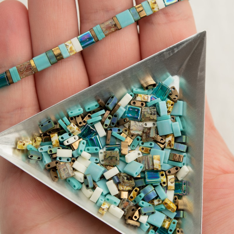 Flat Clay Beads Blue - Etsy