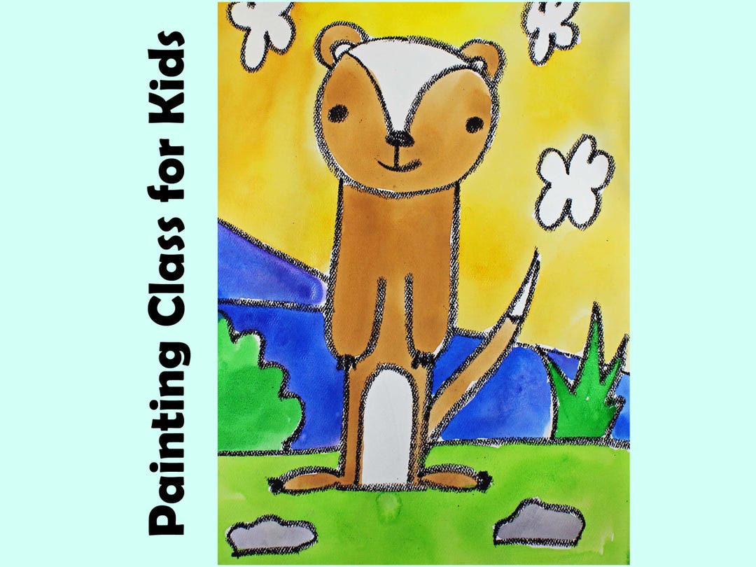 MEERKAT | Kid's Video Art Lesson | Drawing & Watercolor Painting ...