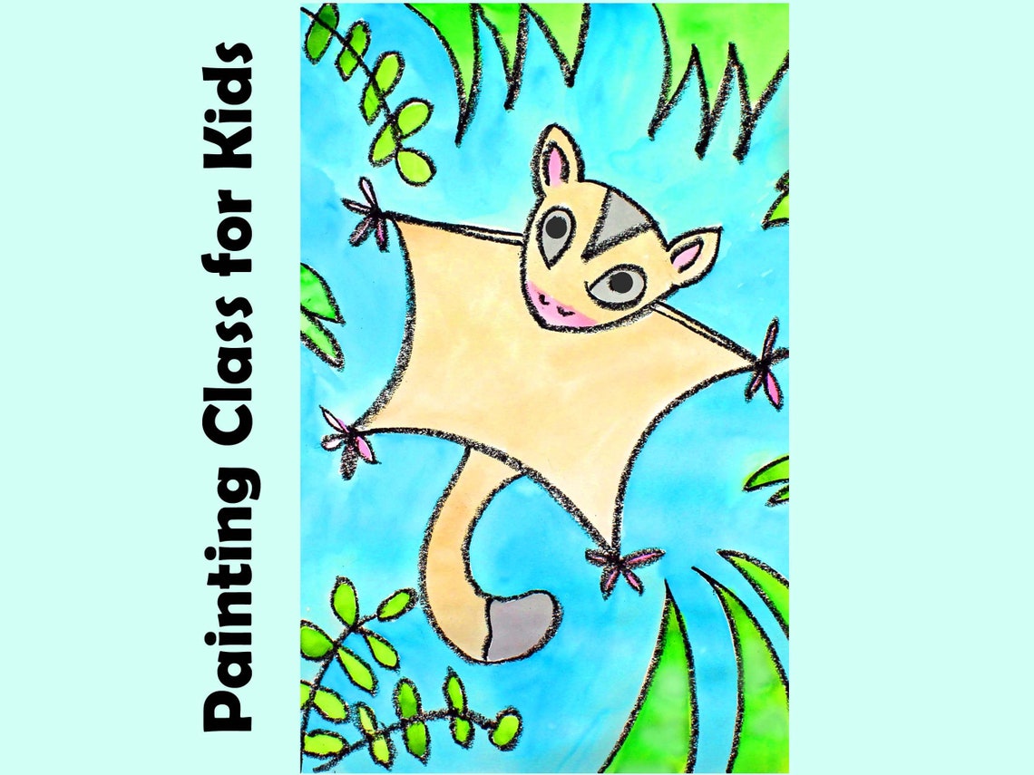 SUGAR GLIDER Kids Art Lesson Step-by-step AUSTRALIA Drawing & - Etsy