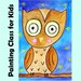 HOOT OWL Kids Art Lesson Step-by-step Drawing & Watercolor Painting ...