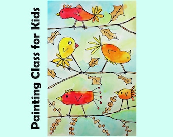 MERMAID CAT Kids Art Lesson Step-by-step Drawing & Watercolor Painting ...