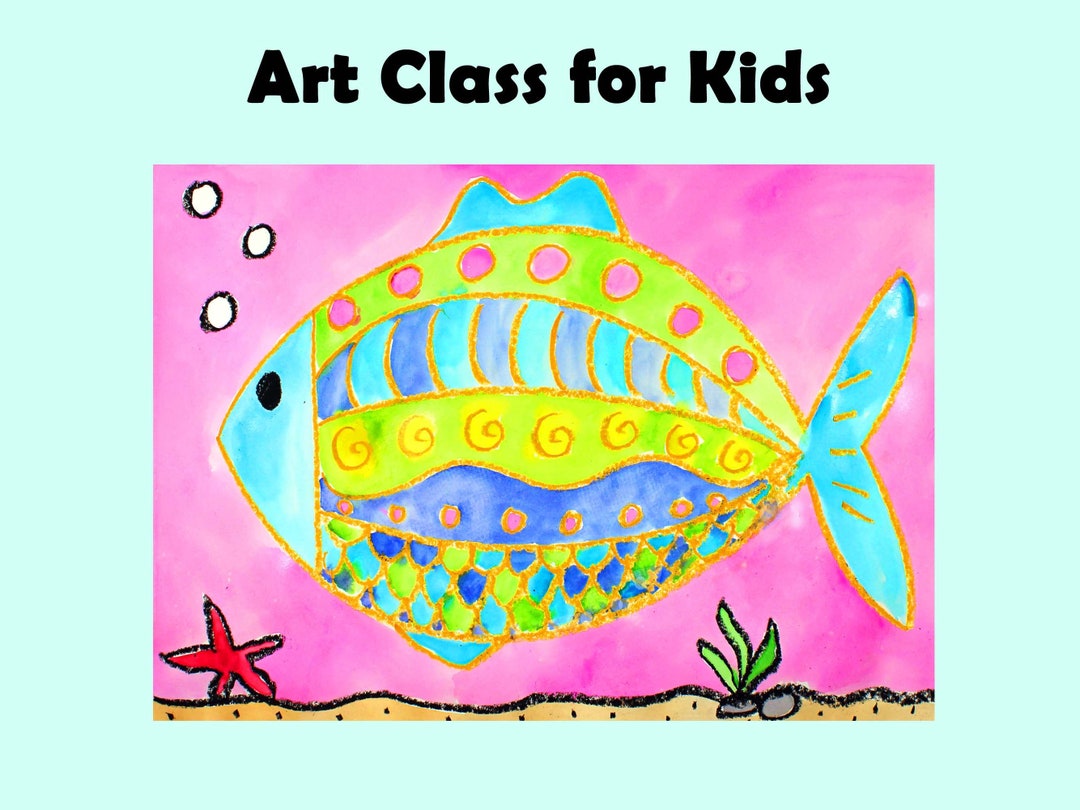 PATTERNED FISH Video Art Lesson | Step-by-step Directed Drawing ...