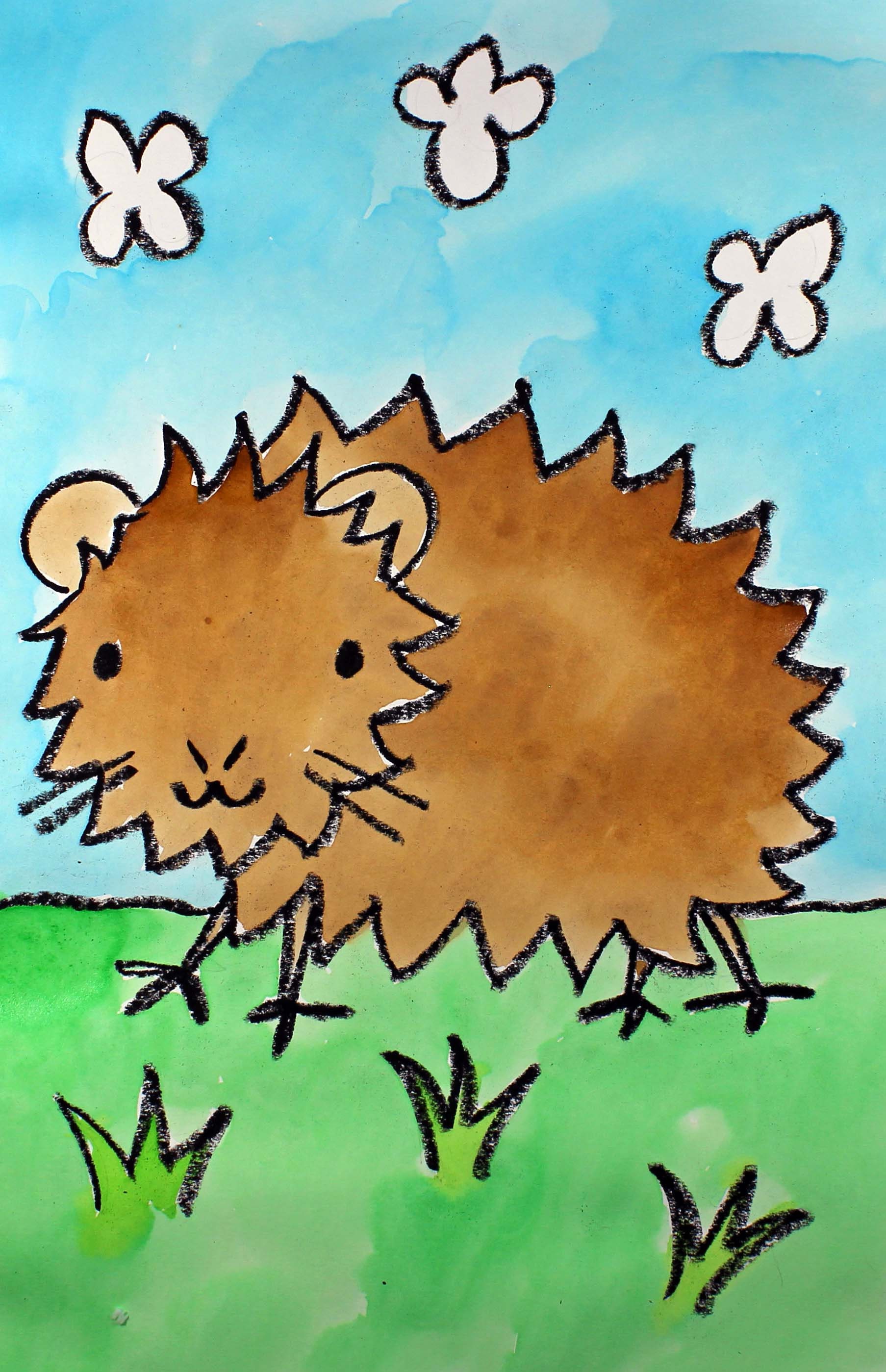 CUTE GUNIEA PIG Kids Art Lesson | Step-by-step Drawing & Watercolor ...
