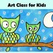 LITTLE NIGHT OWLS Kids Art Lesson Step-by-step Drawing & Watercolor ...