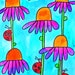LADYBUG GARDEN Kids Art Lesson Step-by-step Drawing and Watercolor ...