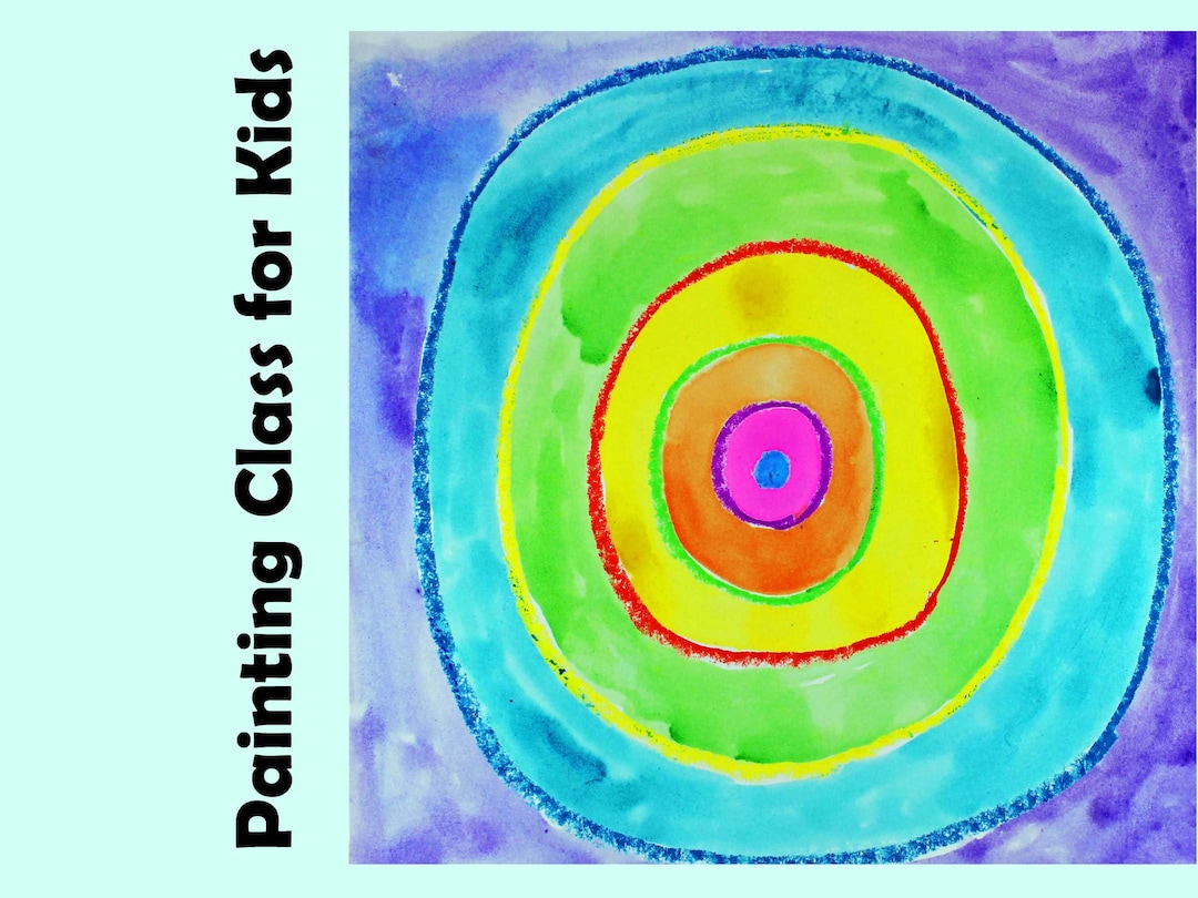 CONCENTRIC CIRCLES | Kid's Video Art Lesson | Drawing and Watercolor ...