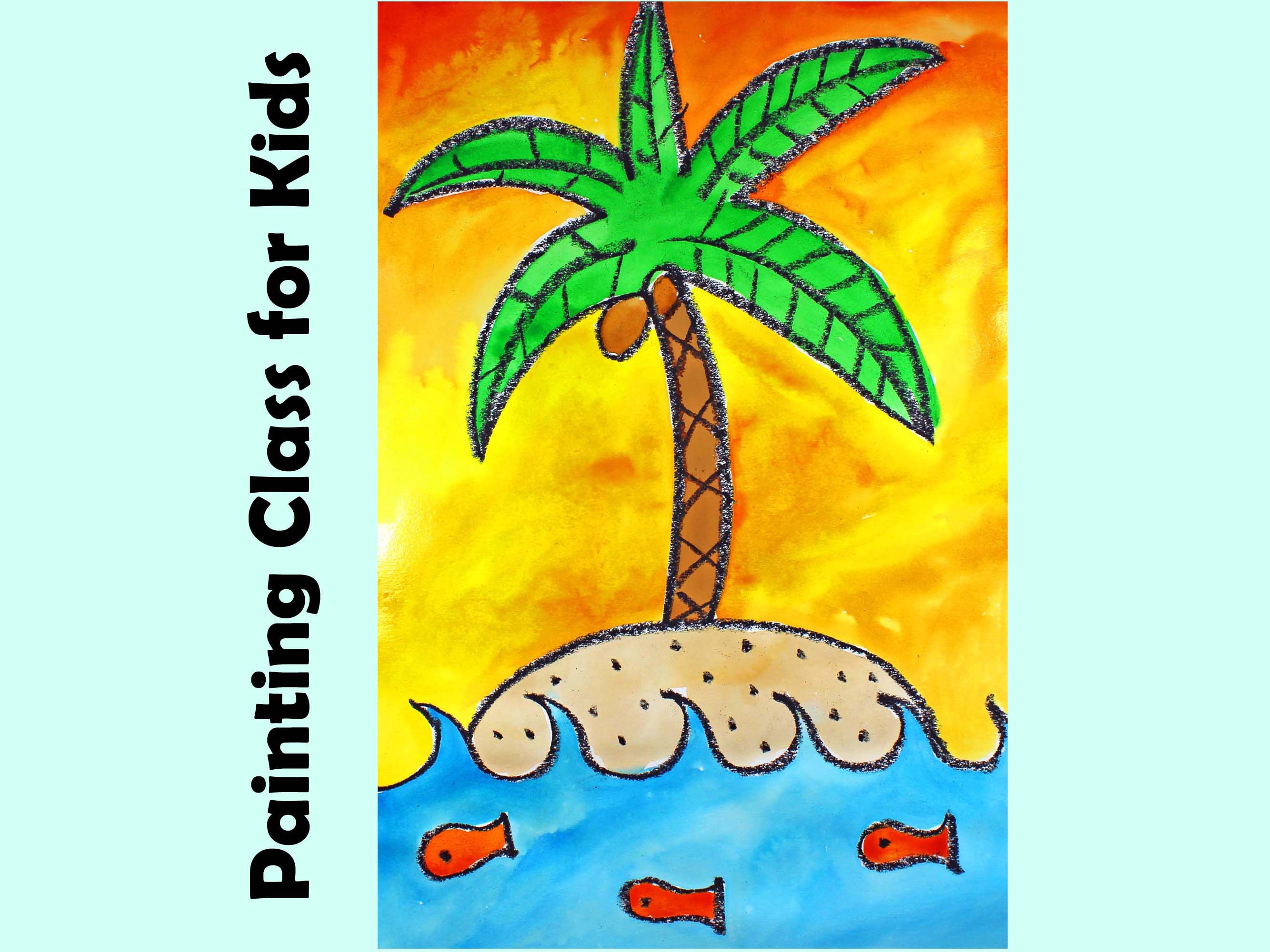 Coconut Tree Drawing Lessons