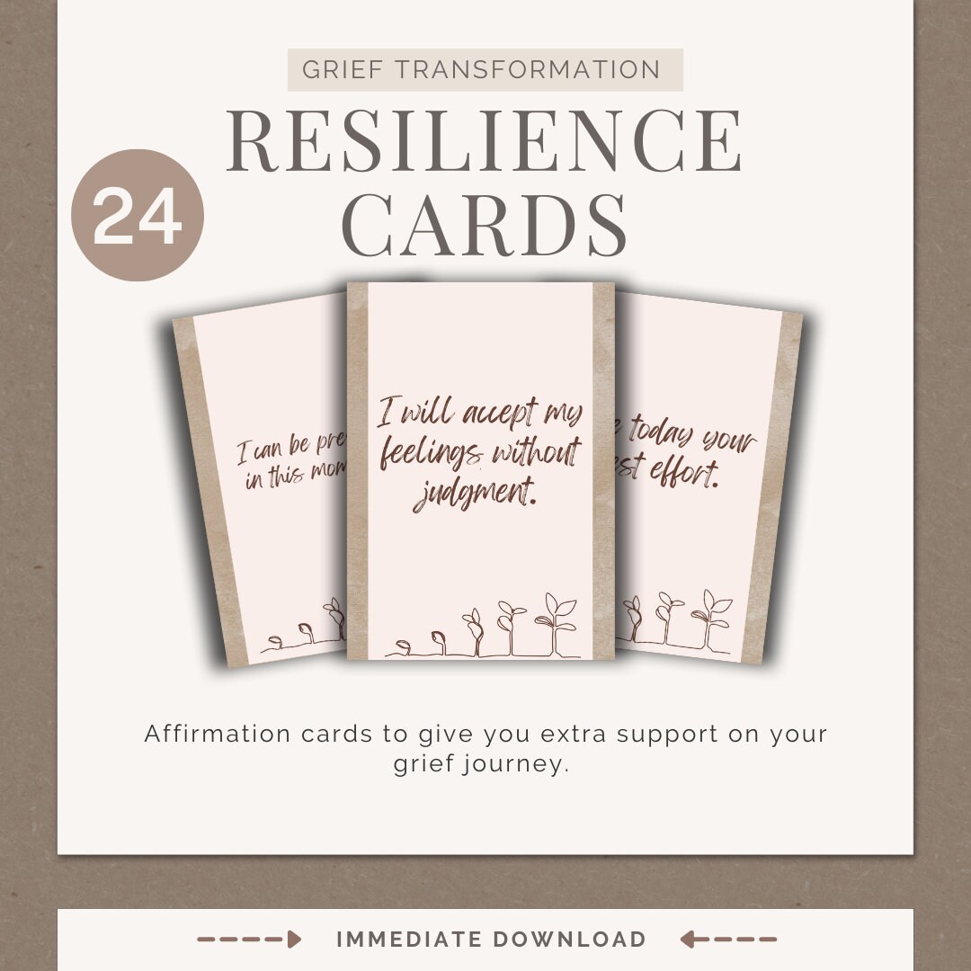 Affirming Resilience: Affirmation Cards for Grief Transformation - Etsy