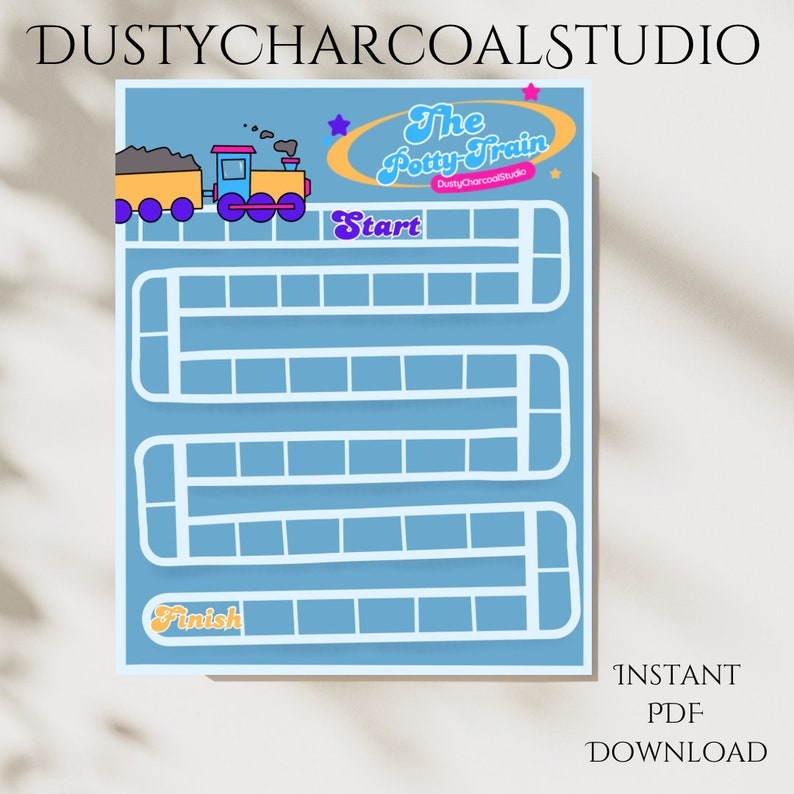 The Potty-train, Potty Training Chart, Tools for Potty Training - Etsy