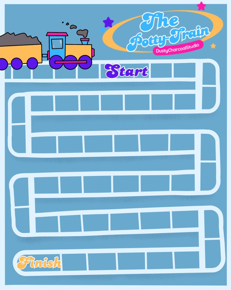The Potty-train, Potty Training Chart, Tools for Potty Training - Etsy