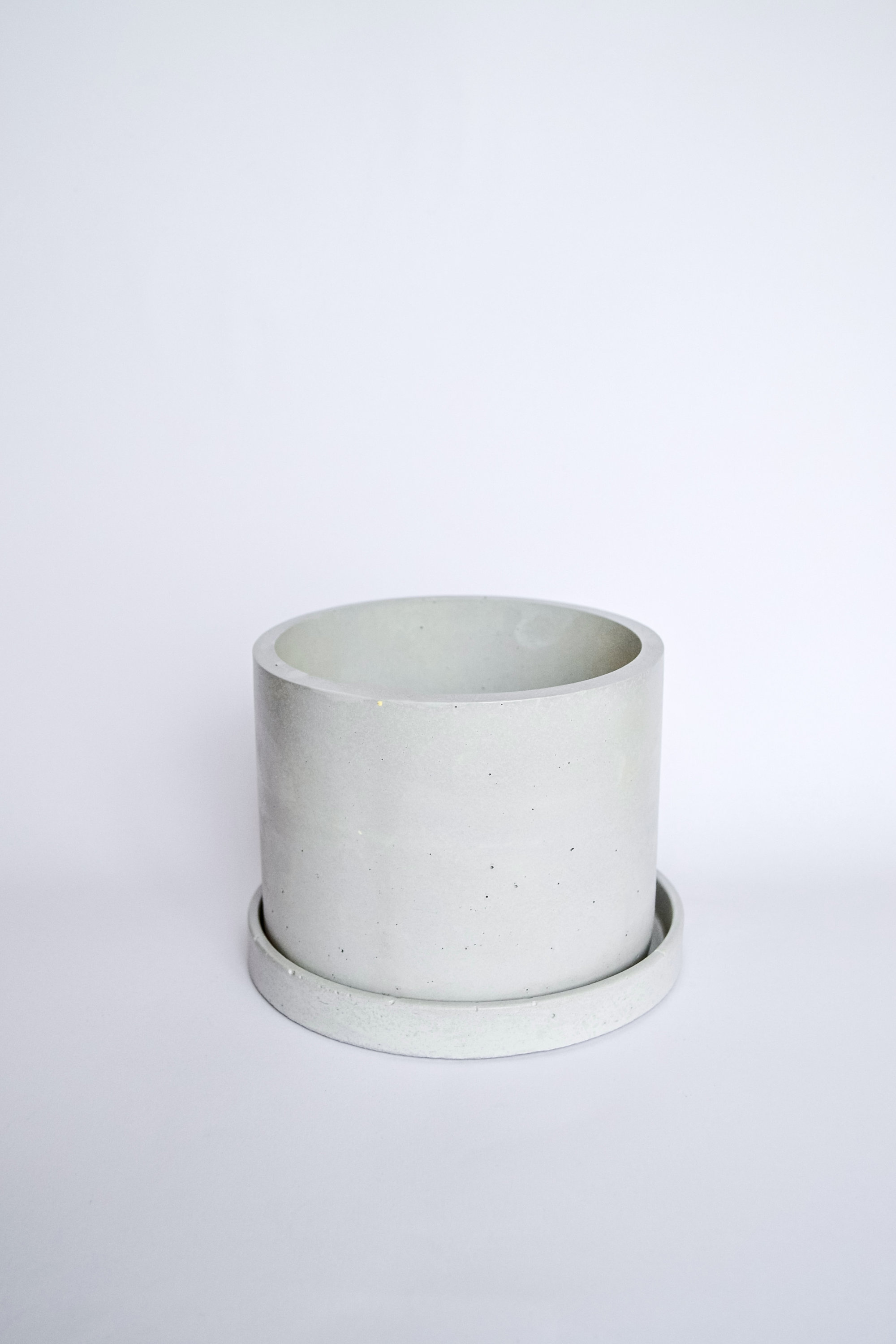 Concrete Plant Pot With Drainage Hole, Large Cement Planter With Saucer ...