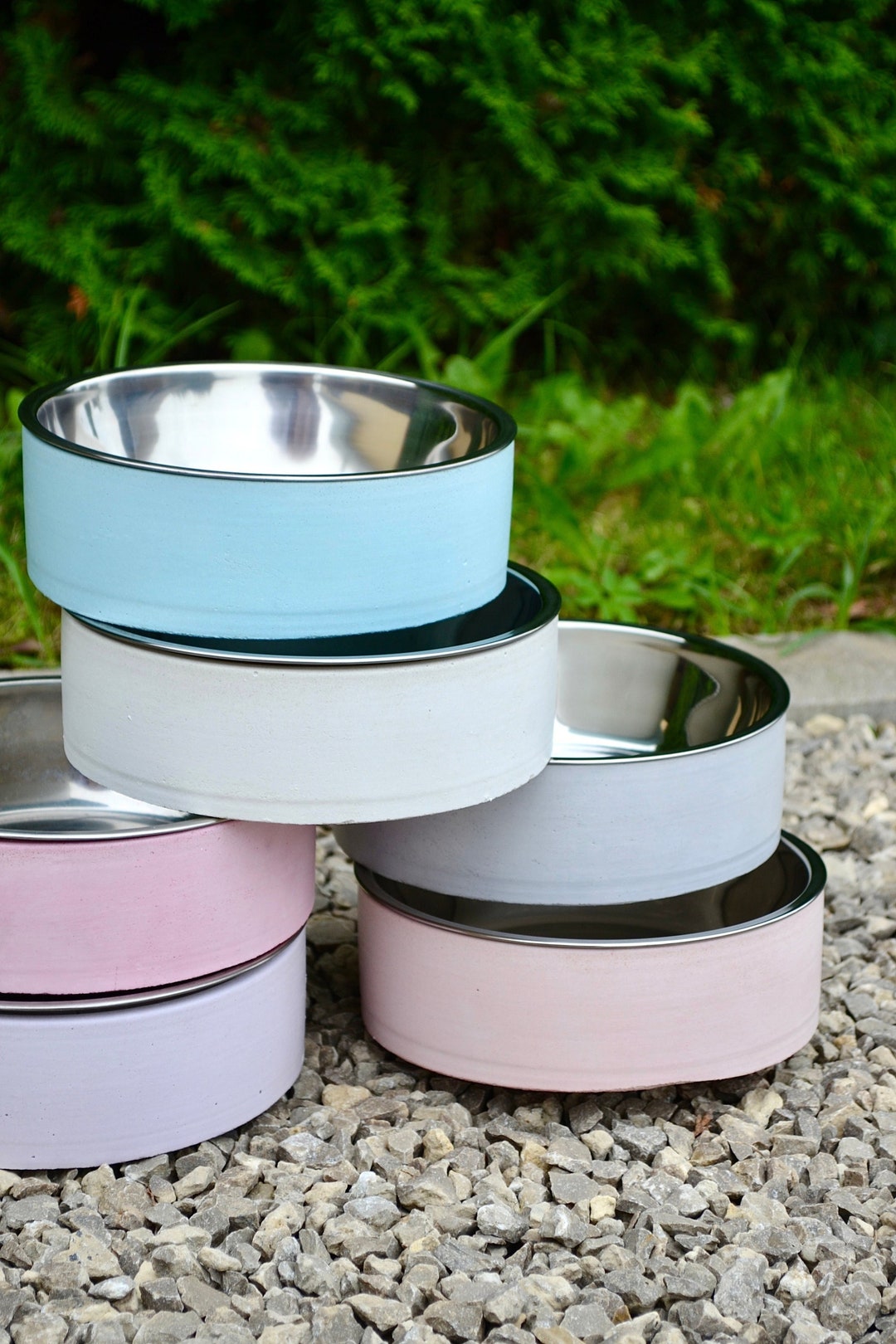 Concrete Dog Bowl, Large Pet Bowl, Heavy No Flip Food Bowl for Big Dogs ...