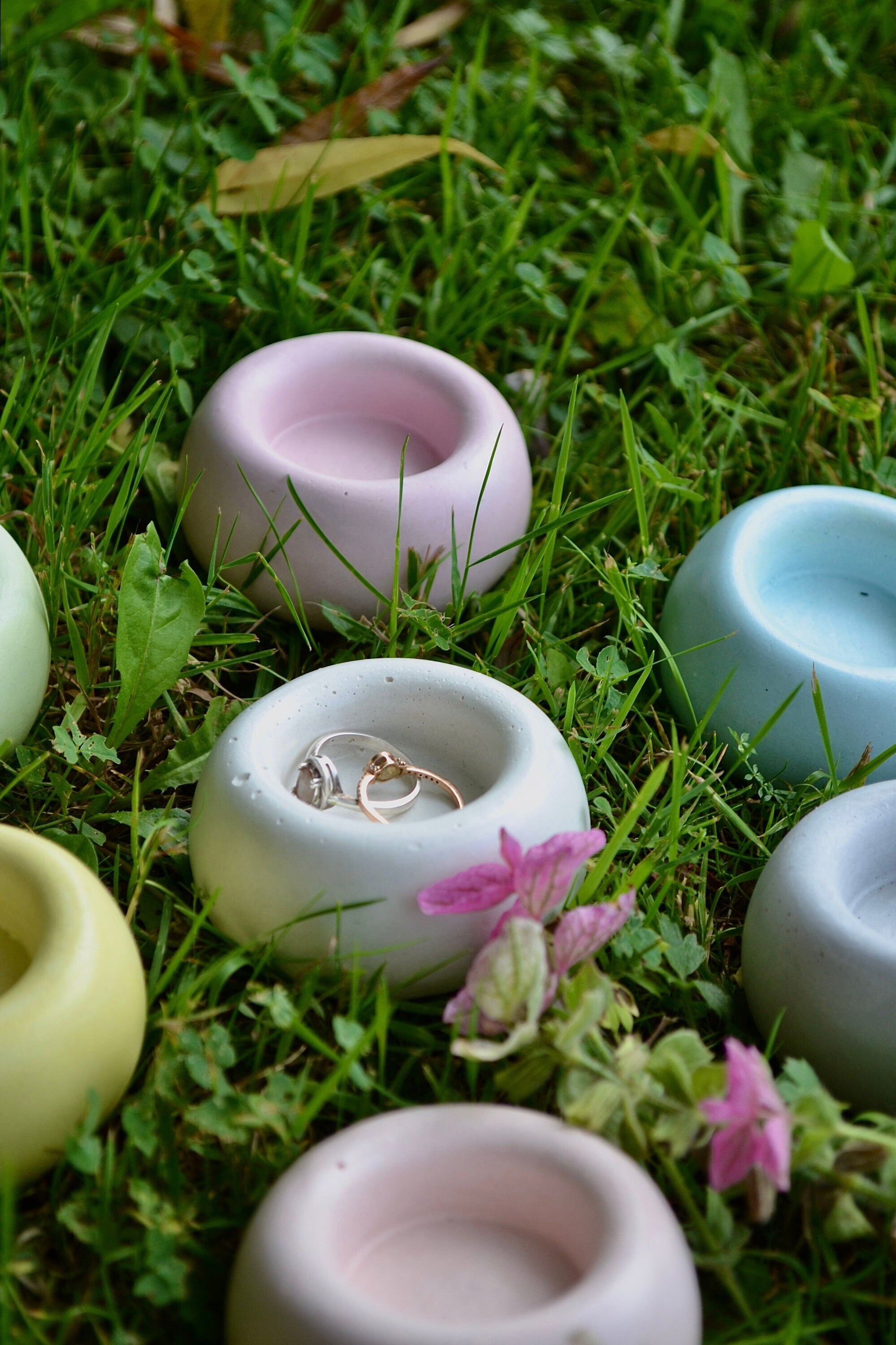 Small Ring Dish, Mini Ring Holder, Bubble Jewelry Tray, Tiny Earrings ...