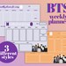 BTS Weekly Planner, BTS Illustrated Planner, Downloadable and Printable ...