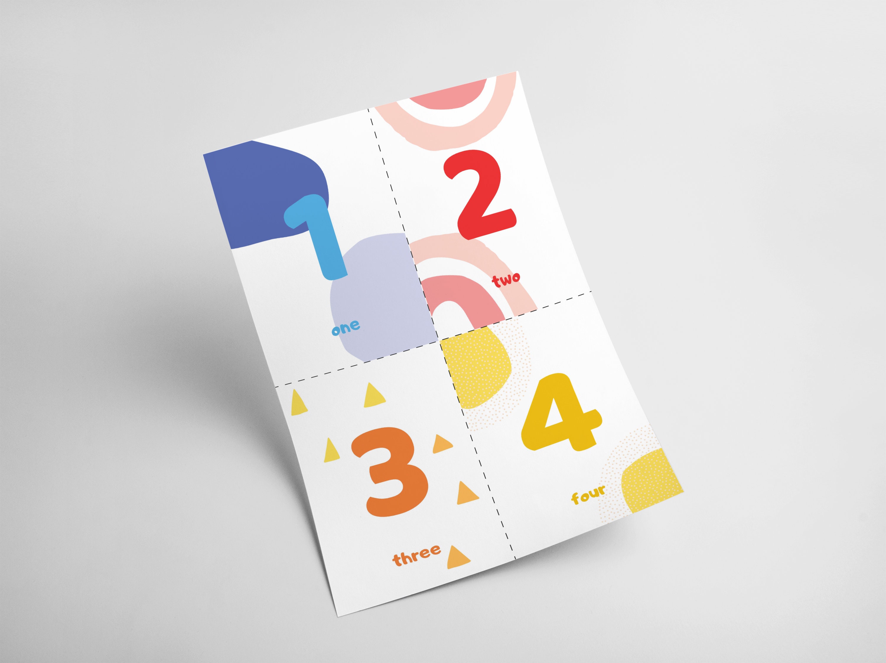 Minimalist Number Flashcards Toddler Activity Montessori Flashcards ...