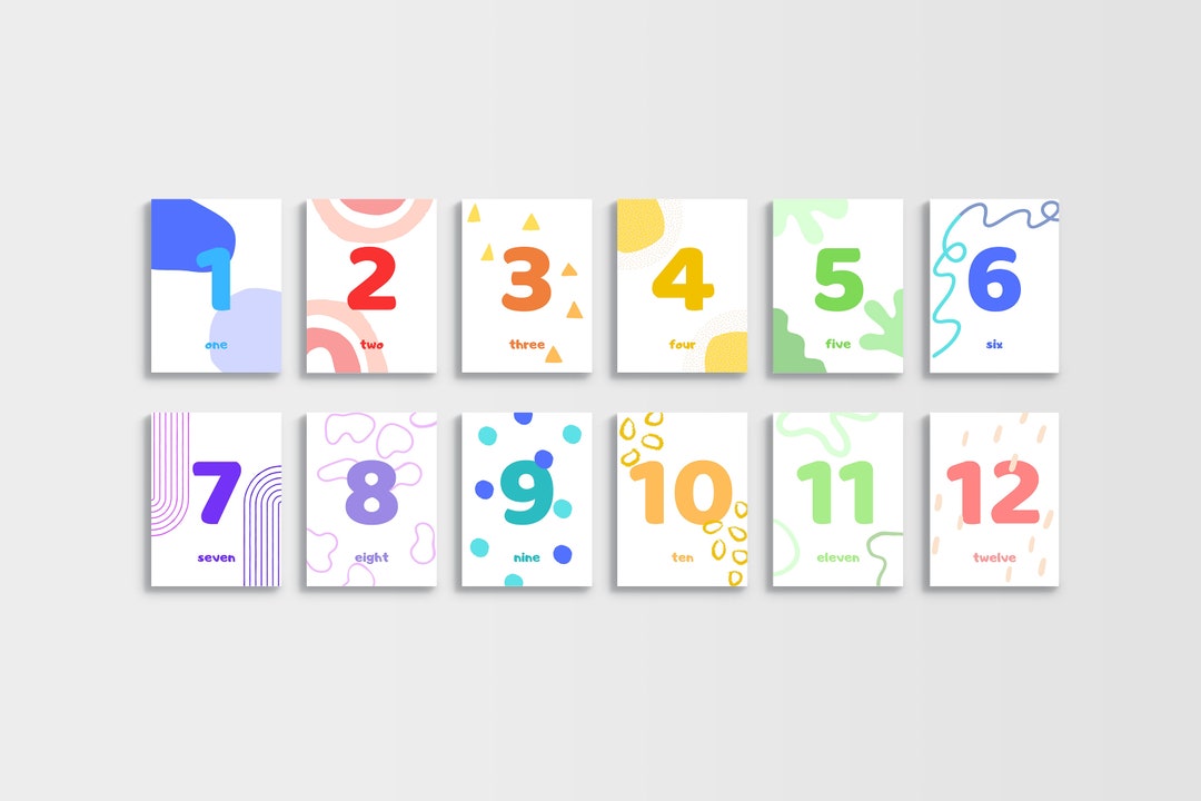 Minimalist Number Flashcards | Toddler Activity | Montessori Flashcards ...