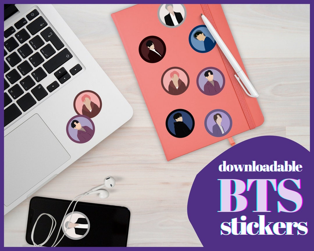 BTS STICKERS, Downloadable and Printable Stickers, Stickers With ...