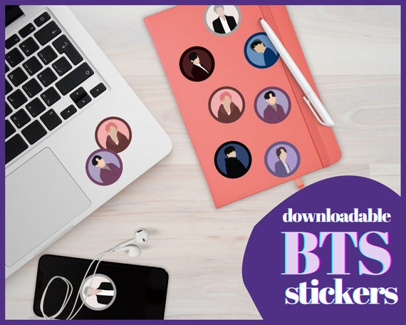 BTS STICKERS Downloadable and Printable Stickers Stickers - Etsy