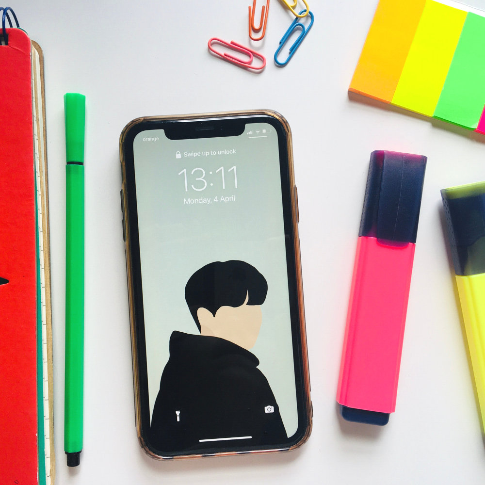 BTS Illustrated Phone Wallpapers, OT7 Wallpapers, Minimalist BTS ...