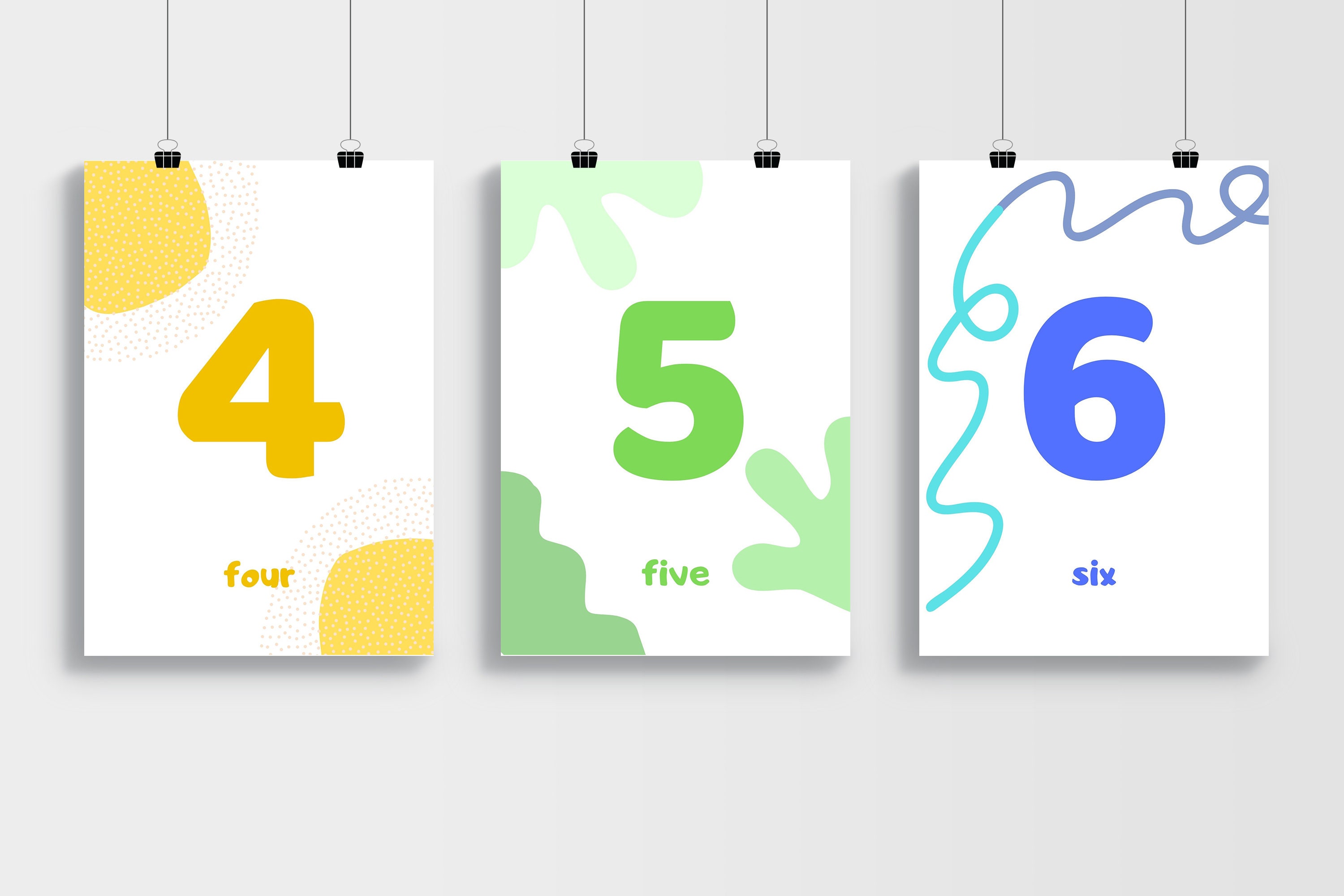 Minimalist Number Flashcards Toddler Activity Montessori Flashcards ...
