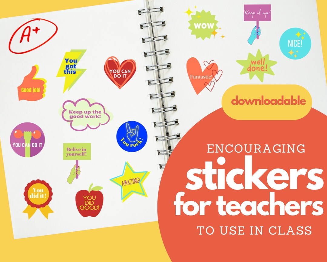 Stickers for Teachers, Downloadable and Printable Stickers, Montessori ...