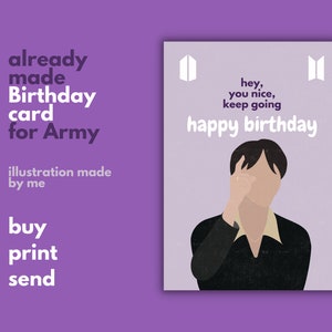 Printable BTS Birthday Card, Jimin, Meme, Funny Birthday Card for Army ...