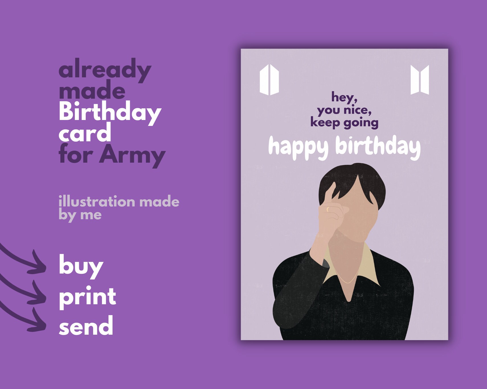Printable BTS Birthday Card, Jimin, Meme, Funny Birthday Card for Army ...