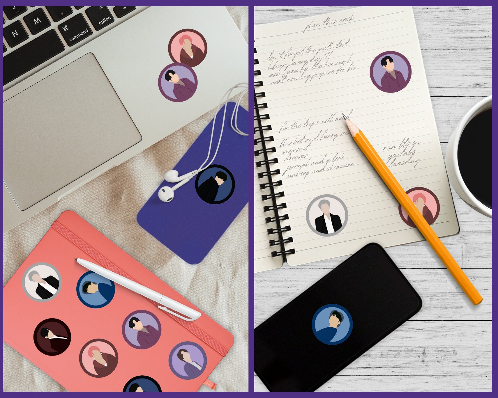 BTS STICKERS, Downloadable and Printable Stickers, Stickers With ...