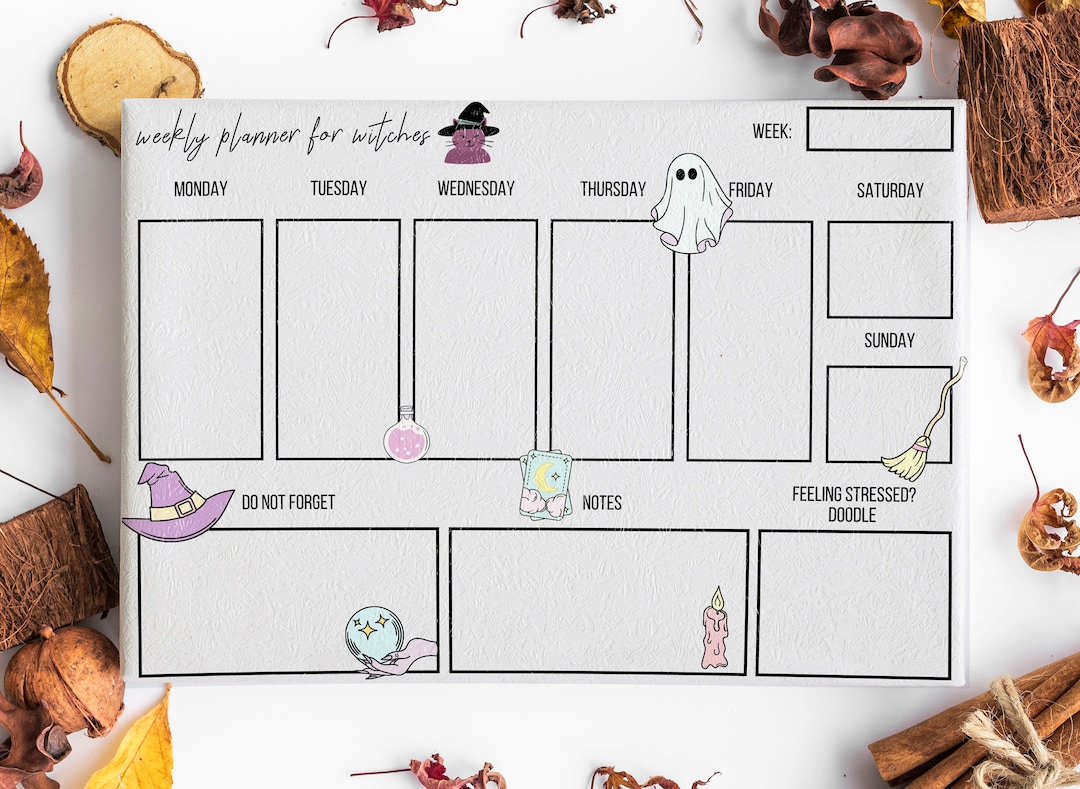 Weekly Planner | Printable Planner | Autumn Weekly Planner | Desk ...