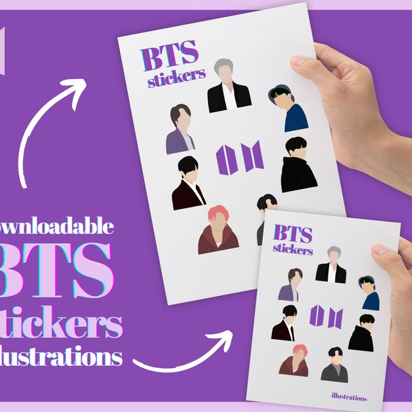Bts Stickers Printable - Etsy