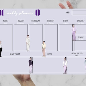 BTS Weekly Planner BTS Planner Printable Planner ARMY Weekly Planner ...