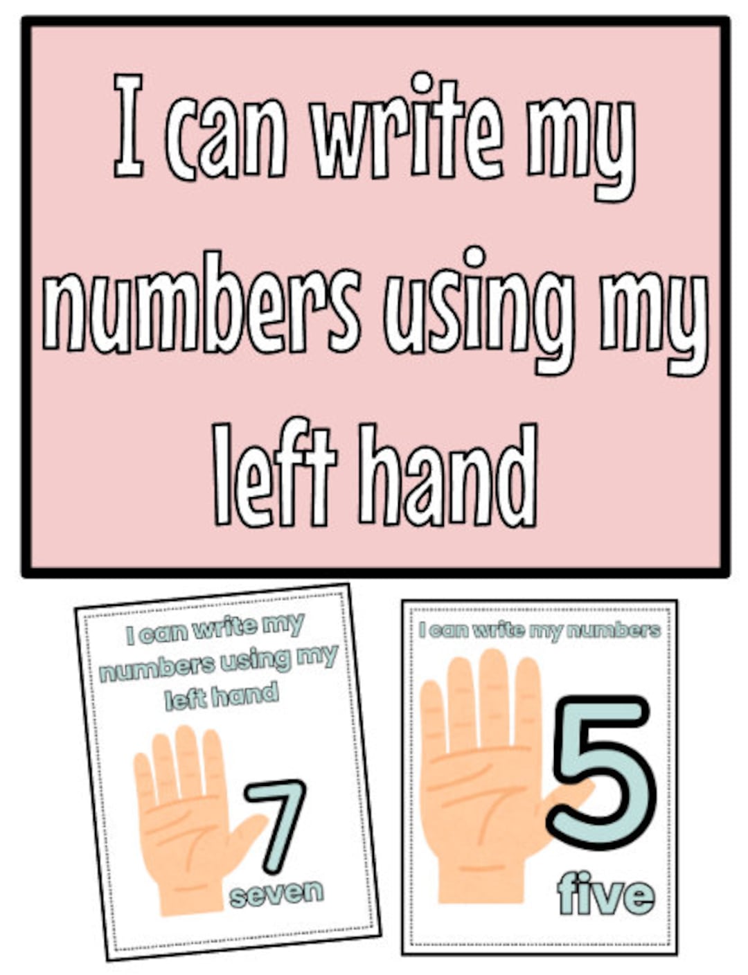 Numbers With My Left Hand Posters - Etsy