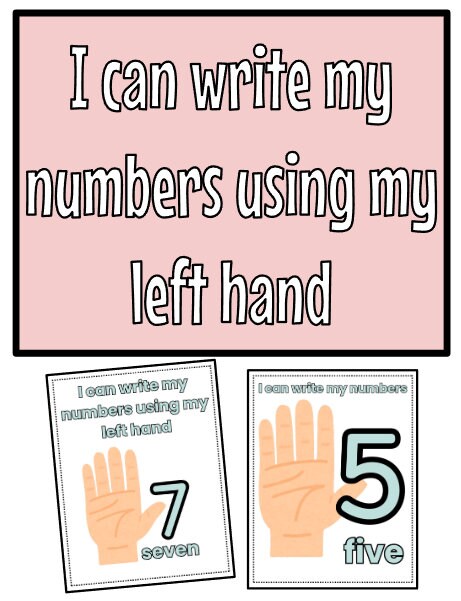 Numbers With My Left Hand Posters - Etsy