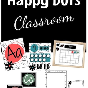 Happy Dots Classroom Decorations - Etsy