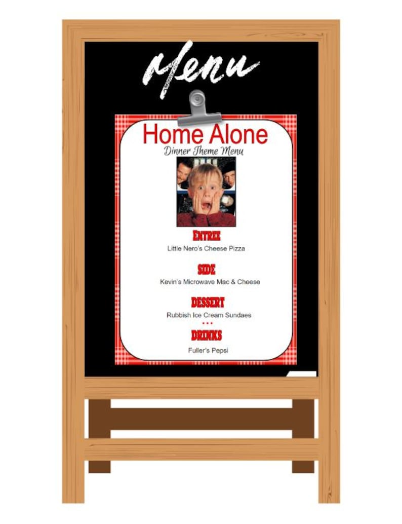 Christmas Movie Themed Dinner Menus - Etsy