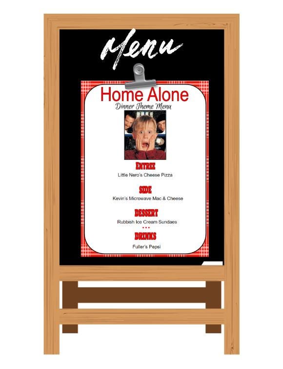 Christmas Movie Themed Dinner Menus - Etsy