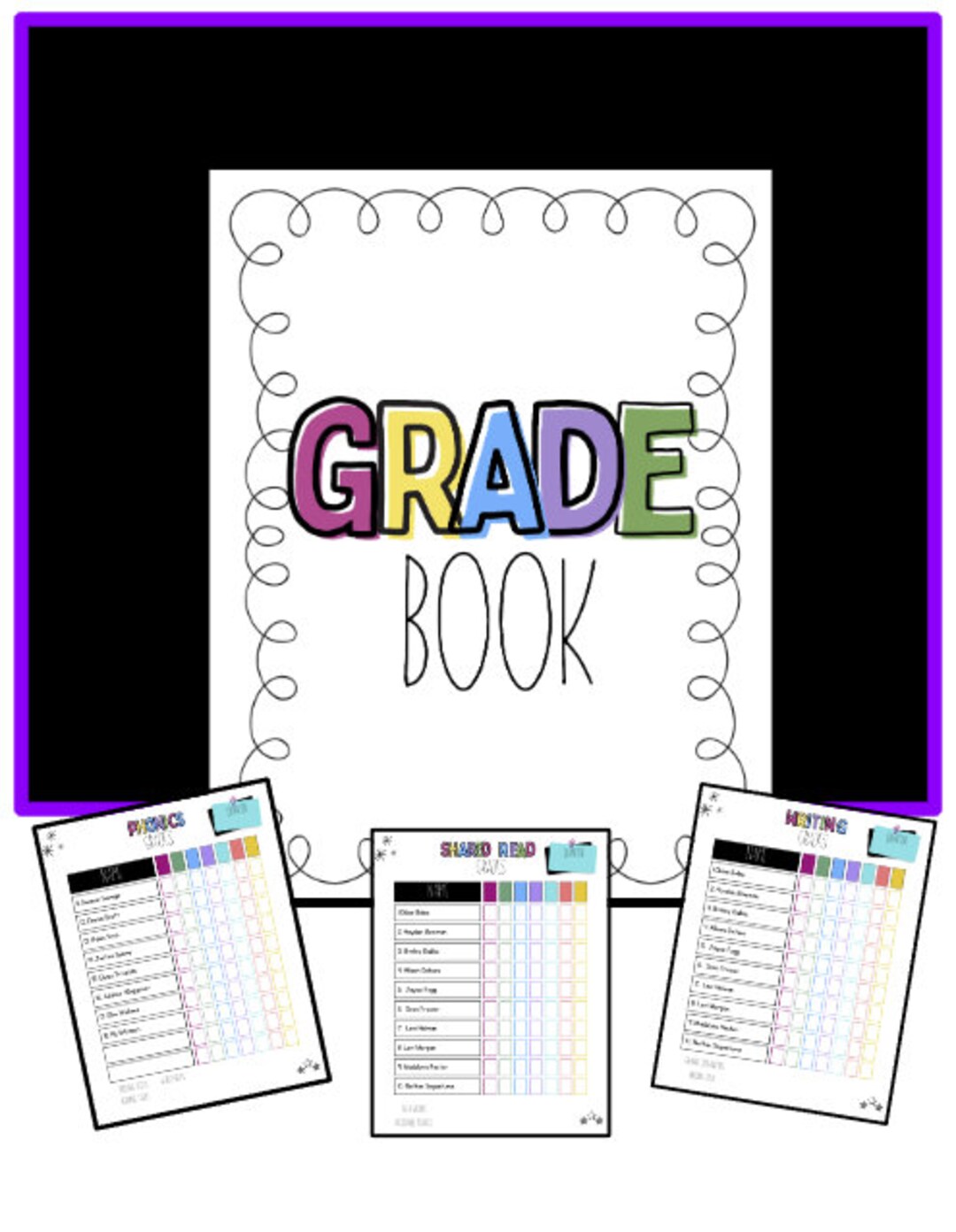 Grade Book Template - Etsy