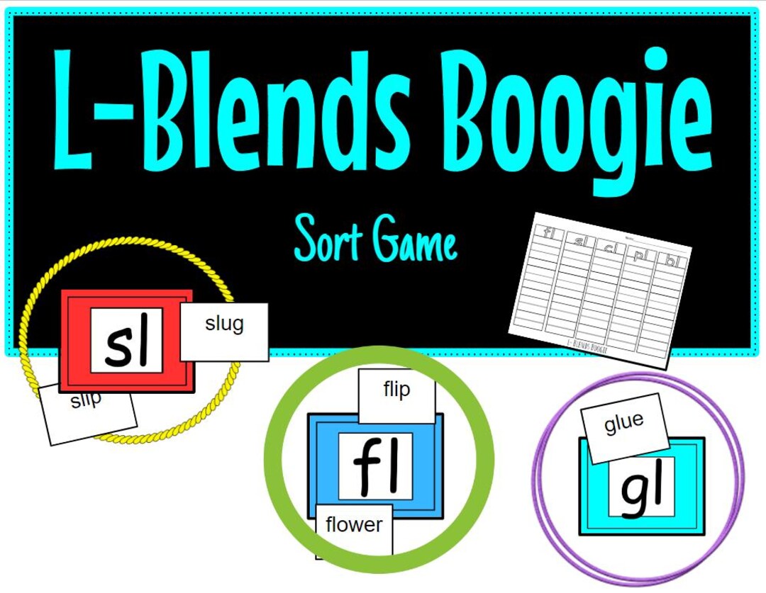 L-blends Boogie Sort Game - Etsy