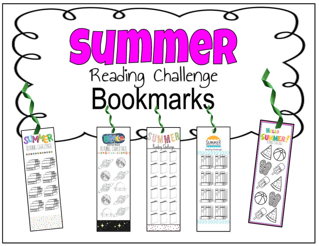 Summer Reading Challenge Bookmarks - Etsy
