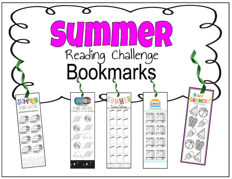 Summer Reading Challenge Bookmarks - Etsy