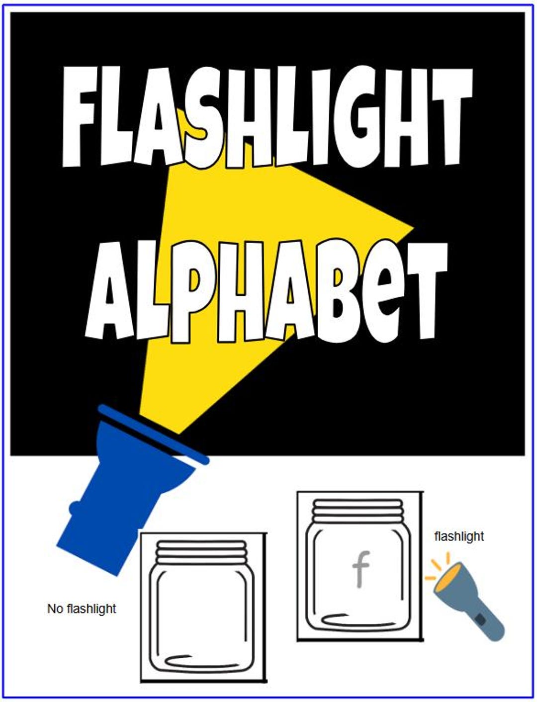 Flashlight Alphabet Cards - Etsy