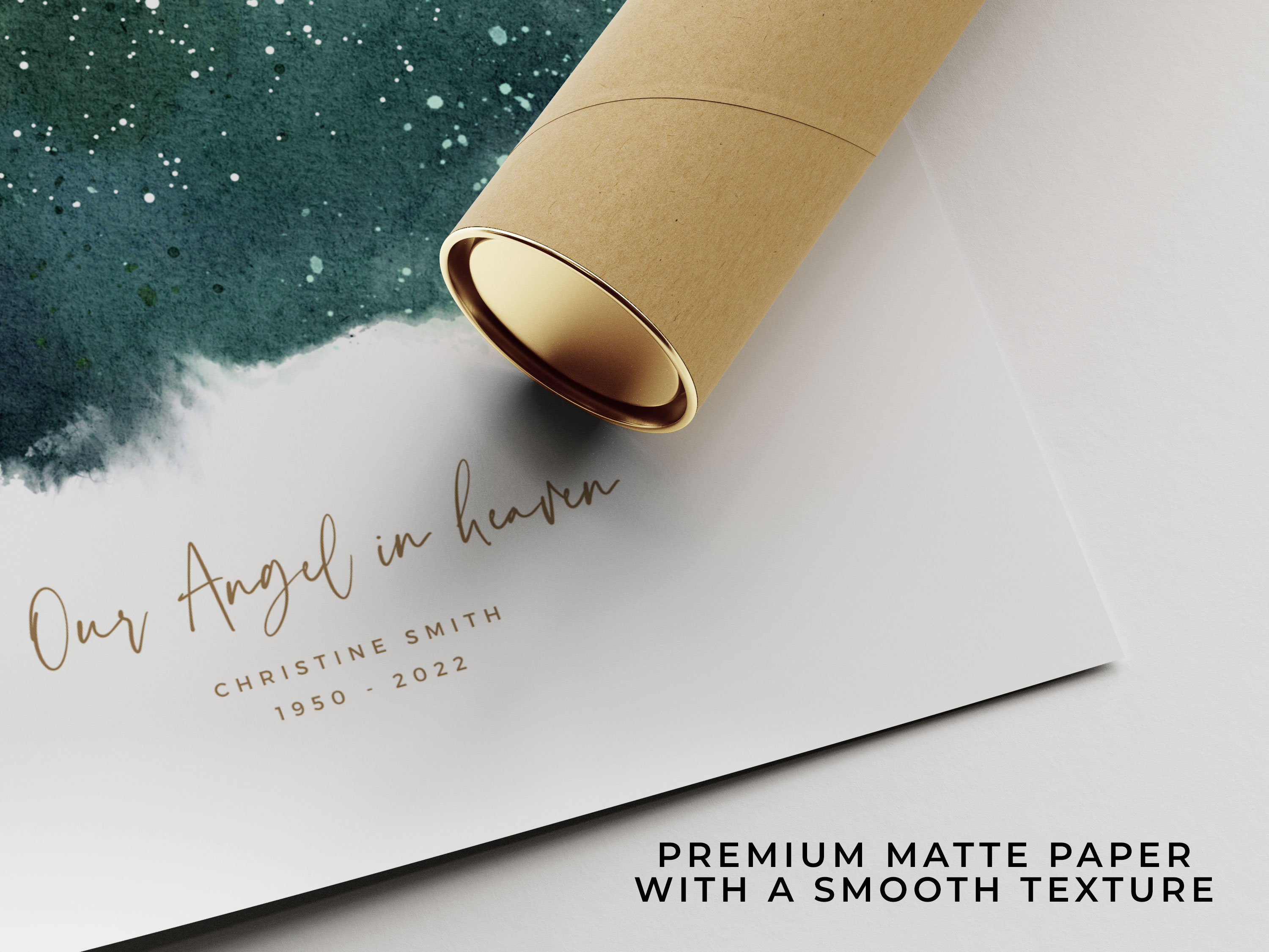 Our Angel in Heaven Memorial Star Map Print Poster With Name Dates ...