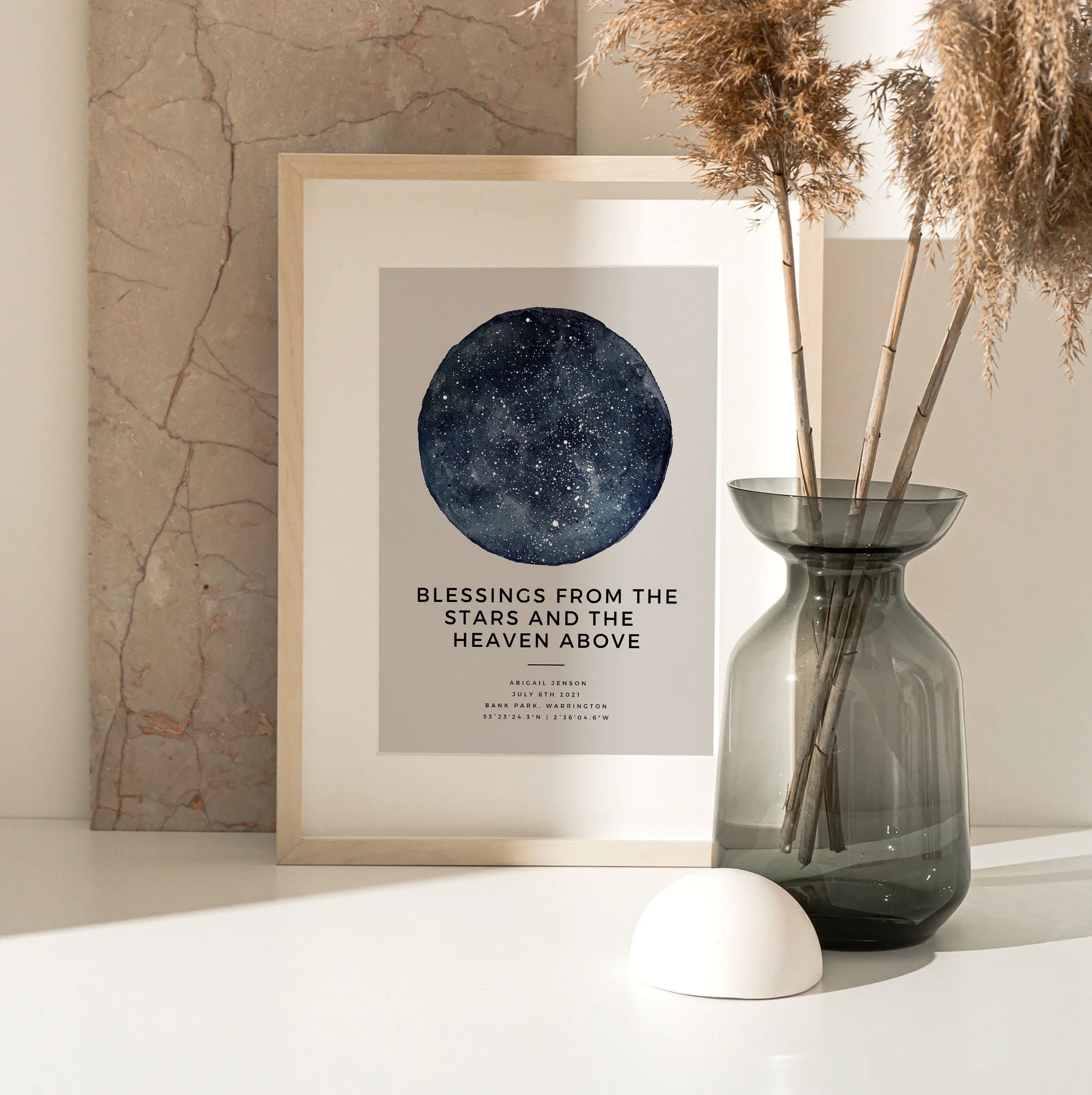 Memorial Star Map Sympathy Gift Print, Loss of Father, Mother, Custom ...