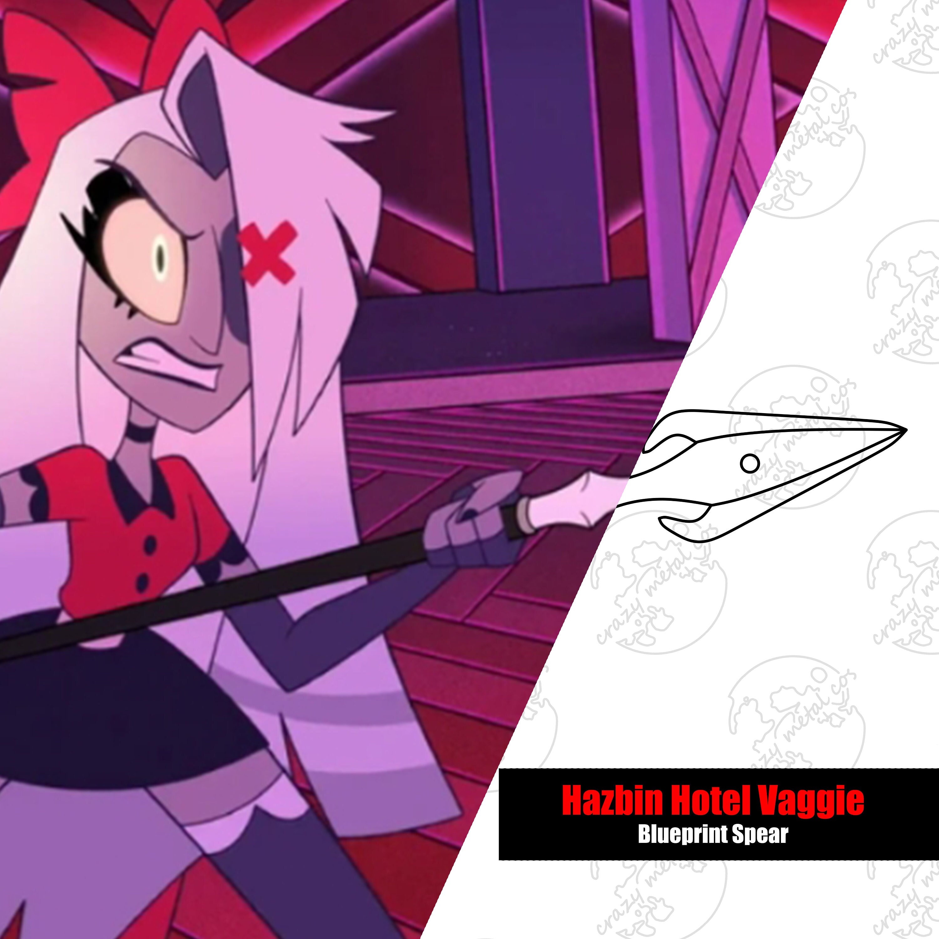 Hazbin Hotel Vaggie Blueprint Spear - Etsy