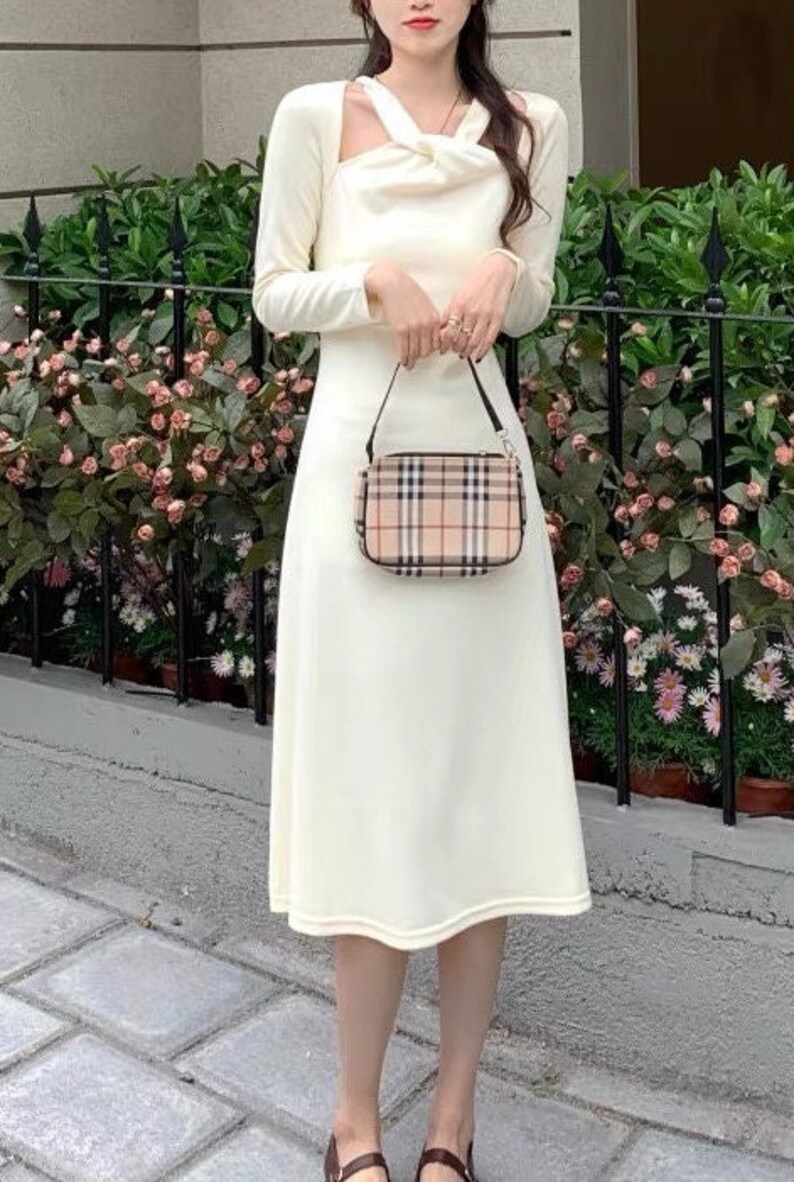 Long Sleeve Midi Dress by Daisy Clothing Knitted Cotton Occasion ...